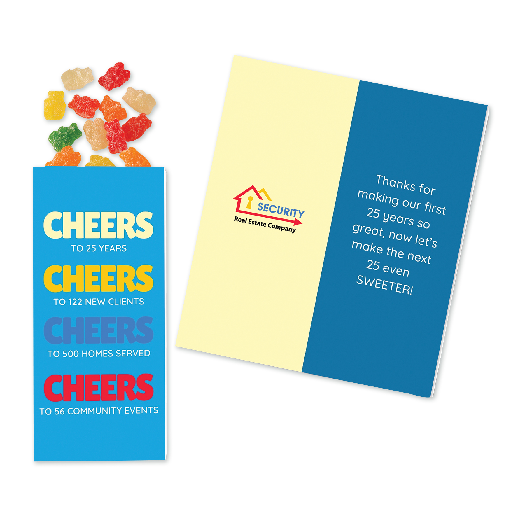 Full-Color Custom Sweeter Cards with Albanese® Sour Gummi Bears – Maple ...